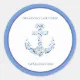 Personalized Nautical Anchor Themed Classic Round Sticker | Zazzle