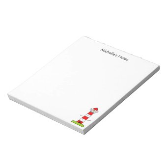 Personalized nautical lighthouse writing notepads | Zazzle
