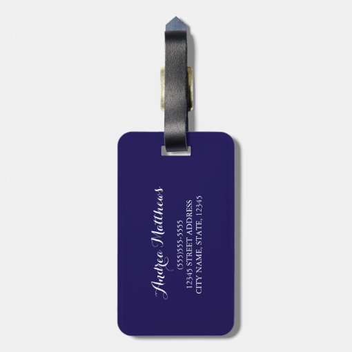 Personalized | Nautical Navy Luggage Tag | Zazzle