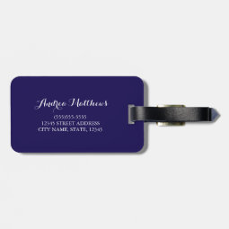 Personalized | Nautical Navy Luggage Tag | Zazzle
