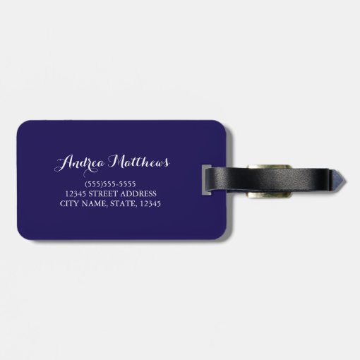 Personalized | Nautical Navy Luggage Tag | Zazzle