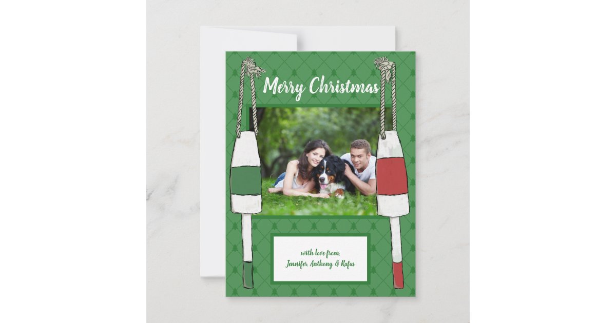 Personalized Nautical Photo Christmas Holiday Card | Zazzle