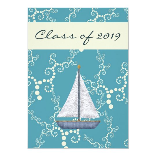 Personalized Nautical Sailboat Graduation Invite | Zazzle.com