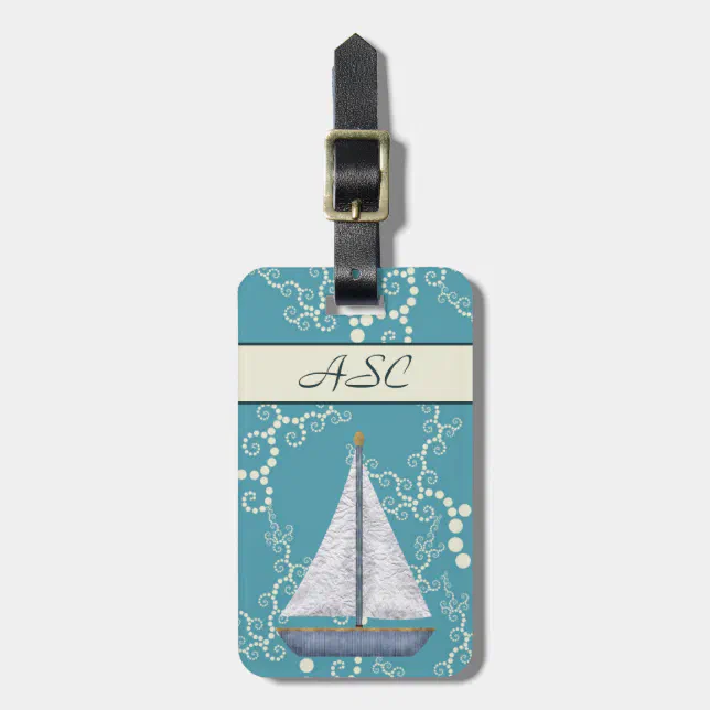 Personalized Nautical Sailboat Luggage Tag | Zazzle