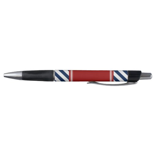Personalized Navy and Red Stripes Pattern Pen | Zazzle