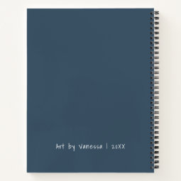 Personalized Navy Blue Sketchbook Notebook | Zazzle