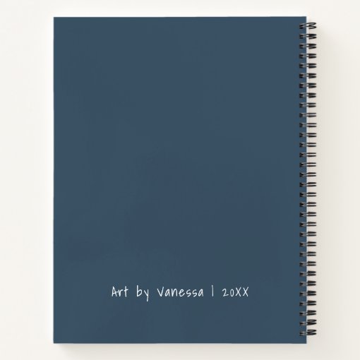 Personalized Navy Blue Sketchbook Notebook | Zazzle
