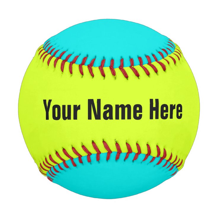 Personalized Neon Colored Baseball | Zazzle