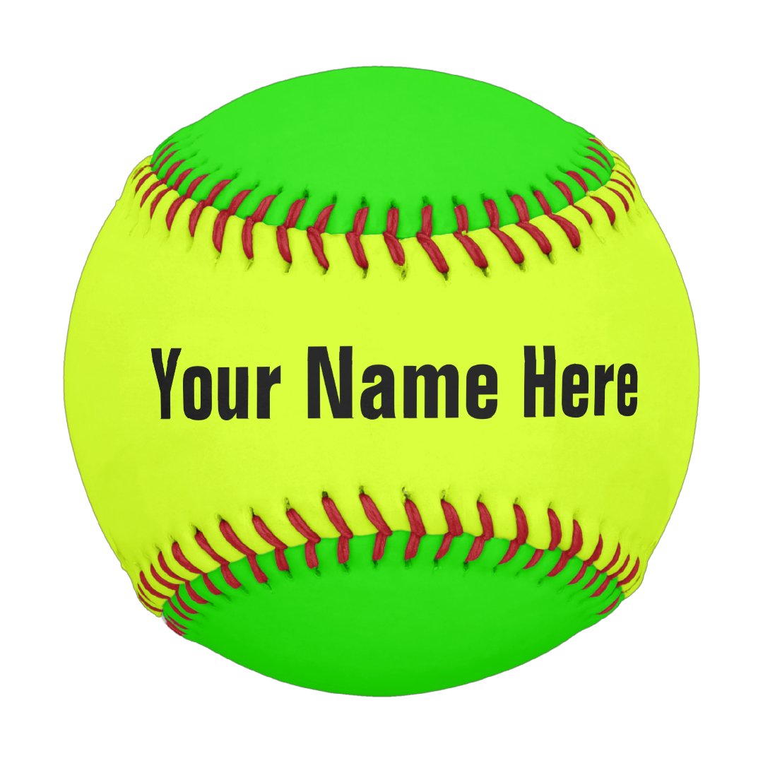 Personalized Neon Colored Baseball | Zazzle