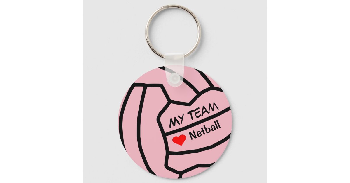 Personalized Netball Ball Design Keyring | Zazzle