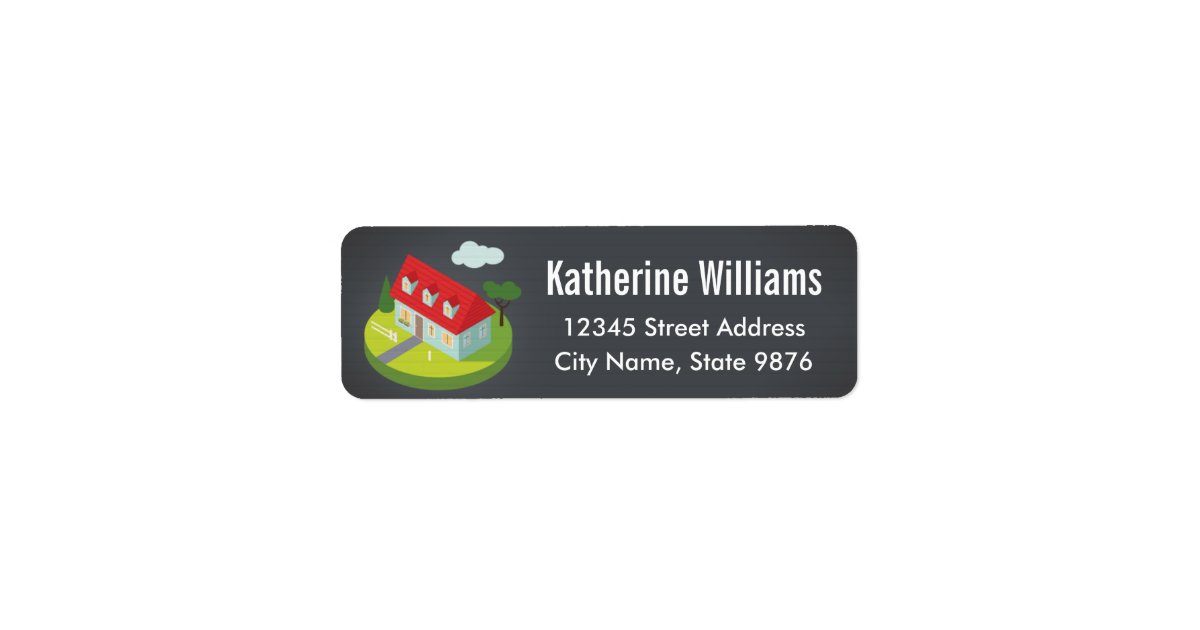 Personalized New Home Return Address Label | Zazzle