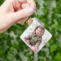 Personalized Newborn Baby Keepsake Photo Keychain | Zazzle