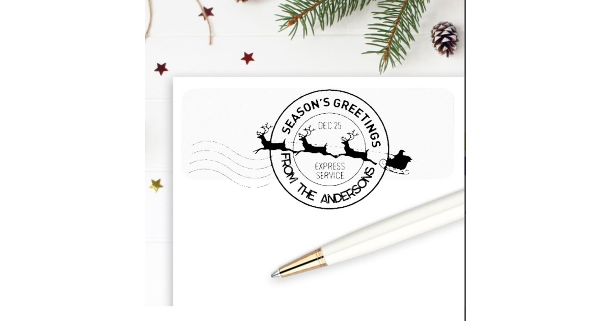 Personalized North Pole Family Mail Stamp | Zazzle