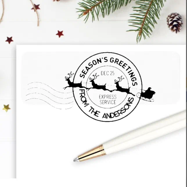 Personalized North Pole Family Mail Stamp | Zazzle