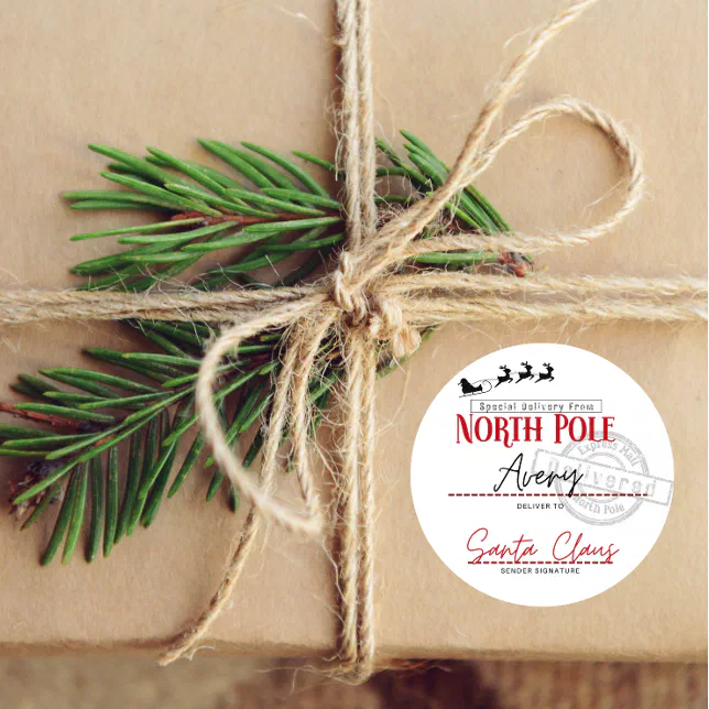 Personalized North Pole Stickers | Zazzle