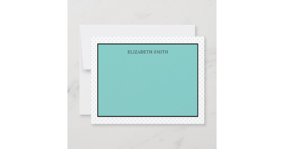 Personalized Note Cards | Tiffany Dots | Zazzle