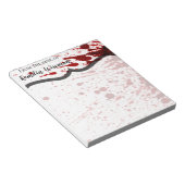Personalized Notepad Blood Splatter Vampire Gothic | Zazzle
