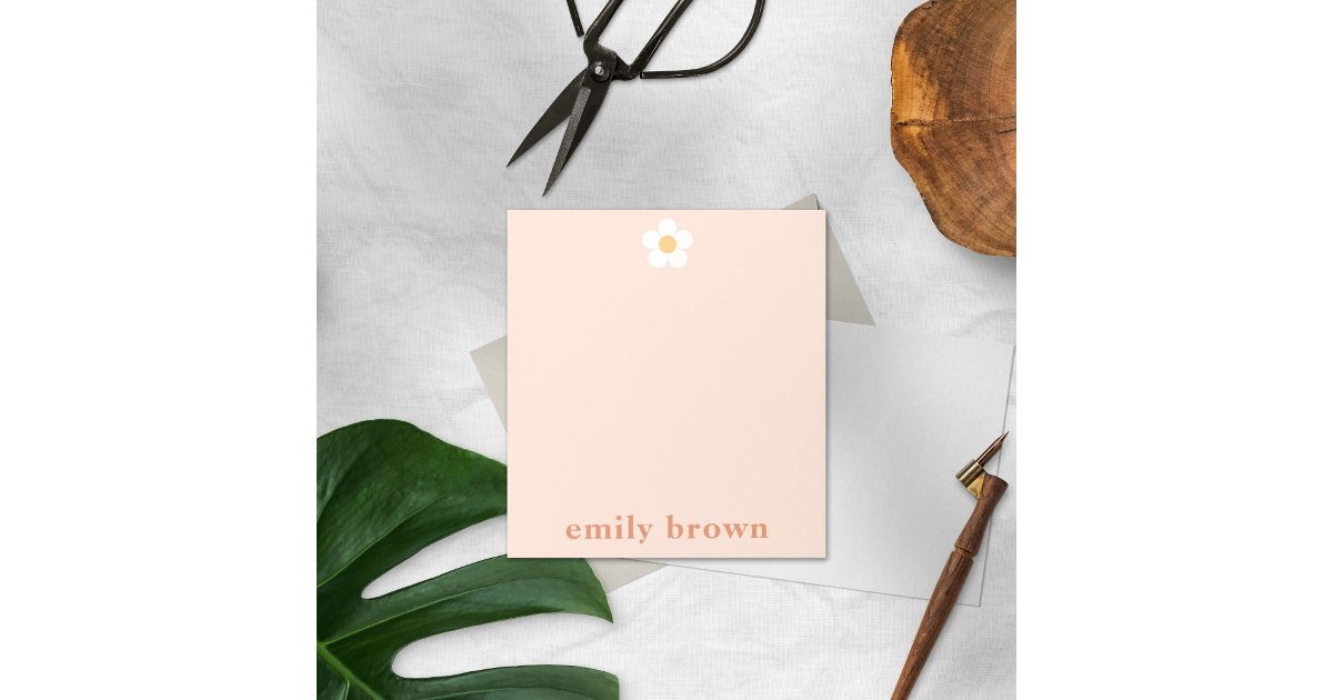 Personalized Notepad Retro Daisy Custom Notepad | Zazzle