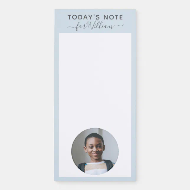 Personalized notes for kids photo template magnetic notepad | Zazzle