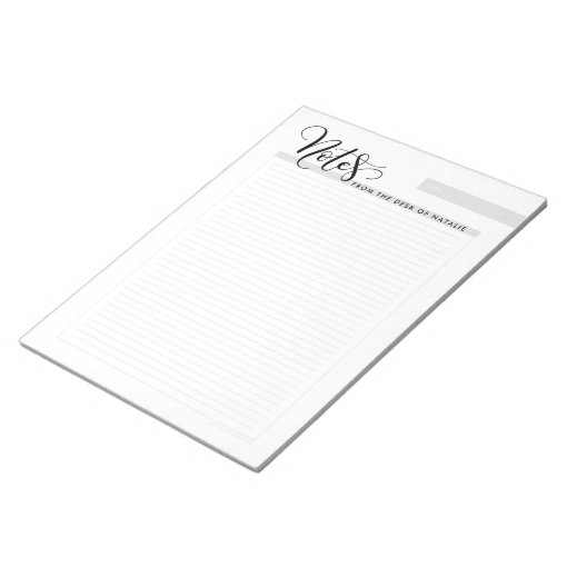 Personalized, Notes from the desk of - notepad | Zazzle