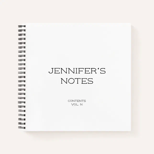 Personalized Notes with Name Notebook | Zazzle