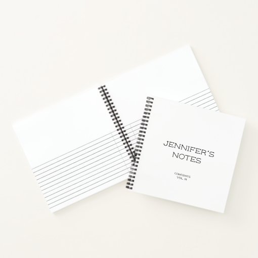 Personalized Notes with Name Notebook | Zazzle