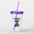 Personalized NP Medical Symbol Nurse Practitioner Acrylic Tumbler | Zazzle