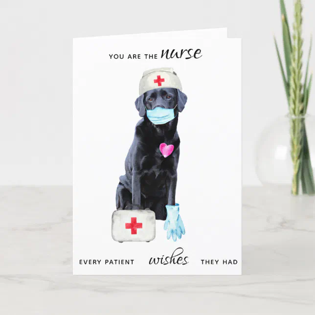 Personalized Nurse Appreciation Cute Dog Nursing Thank You Card | Zazzle
