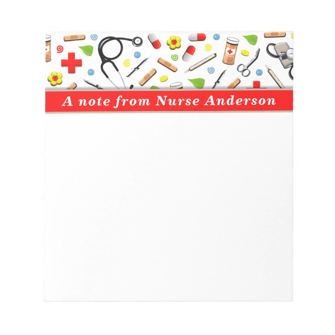 personalized nurse gift notepad | Zazzle