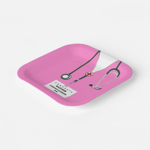 Personalized Nurse Graduation Paper Plates | Zazzle