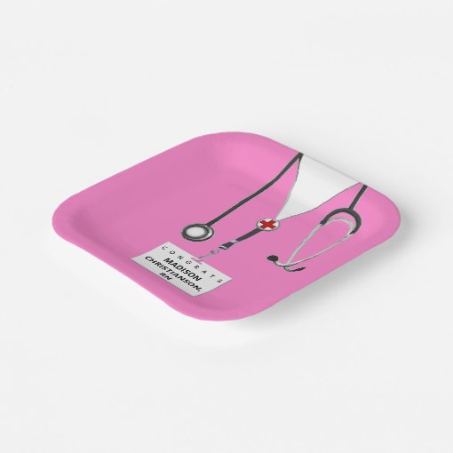 Personalized Nurse Graduation Paper Plates | Zazzle