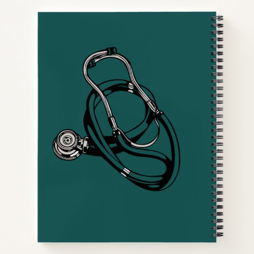 Personalized Nurse in Scrubs and Face mas Medical Notebook | Zazzle