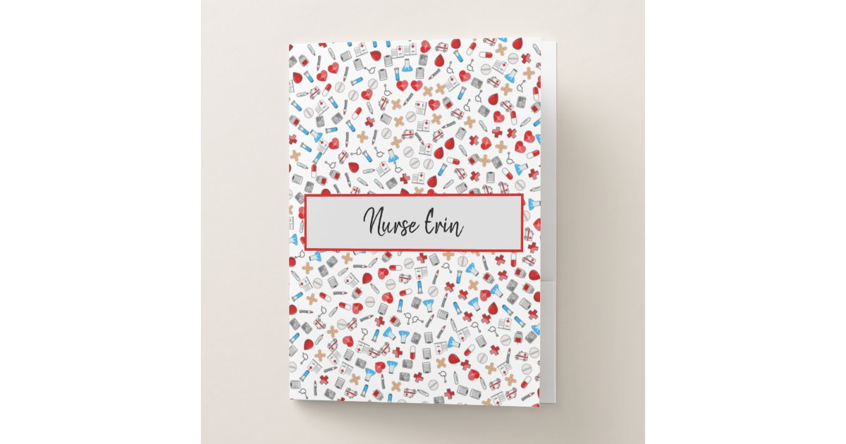 Personalized Nurse Medical Pocket Folder | Zazzle