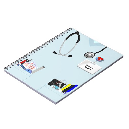 Personalized Nurse Notebook Light Blue | Zazzle