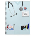 Personalized Nurse Notebook Light Blue | Zazzle