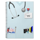 Personalized Nurse Notebook Light Blue | Zazzle