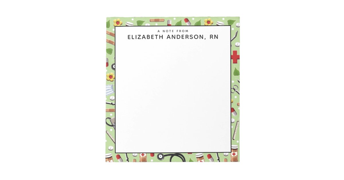 Personalized Nurse Notepad | Zazzle