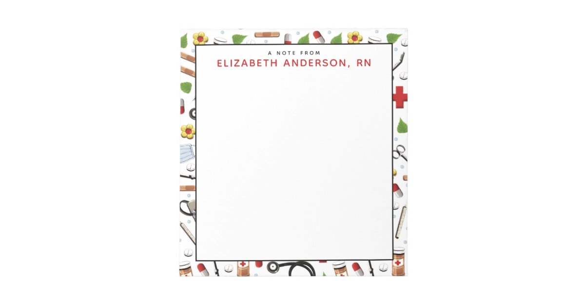 Personalized Nurse Notepad | Zazzle