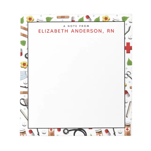 Personalized Nurse Notepad | Zazzle