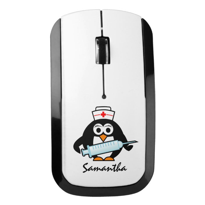 Personalized nursing gift idea Cute penguin nurse Wireless Mouse ...