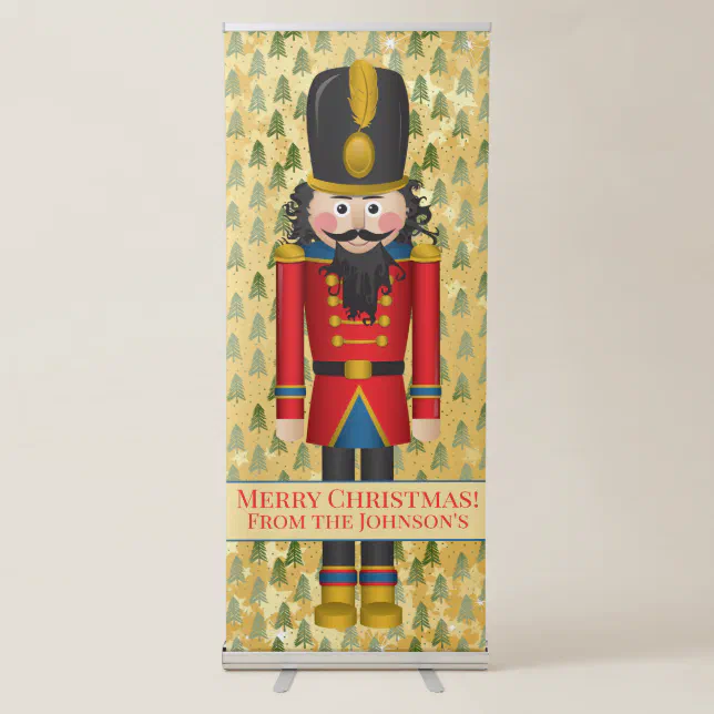 Personalized Nutcracker Christmas Xmas Retractable Banner | Zazzle
