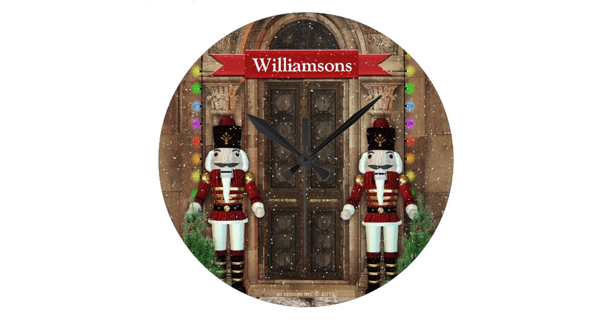 Personalized Nutcracker Holiday Art Wall Clock | Zazzle.com