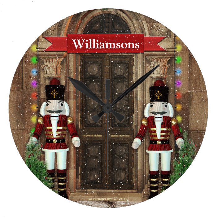 Personalized Nutcracker Holiday Art Wall Clock | Zazzle.com