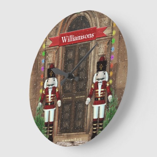 Personalized Nutcracker Holiday Art Wall Clock | Zazzle