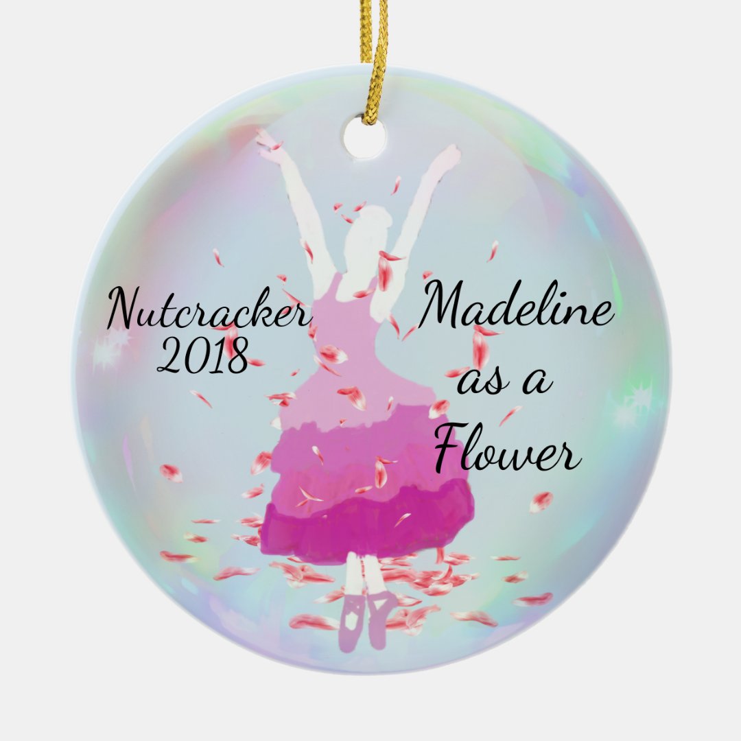 Personalized Nutcracker Ornament - flower/angel | Zazzle