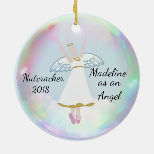 Personalized Nutcracker Ornament - flower/angel | Zazzle