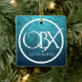 Personalized OBX Outer Banks NC Beach Christmas Ceramic Ornament | Zazzle