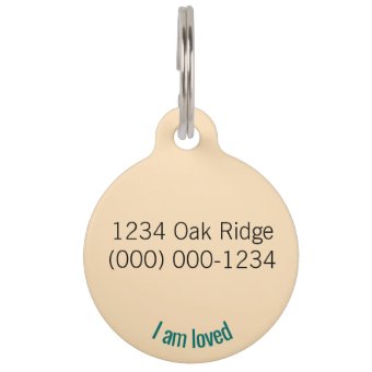 Personalized Ocean Beach Round Dog Cat Pet ID Tag | Zazzle