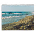 Personalized Ocean Waves Beach Scene Calendar | Zazzle