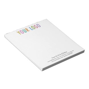 Personalized Office Notepad Custom Logo No Minimum | Zazzle